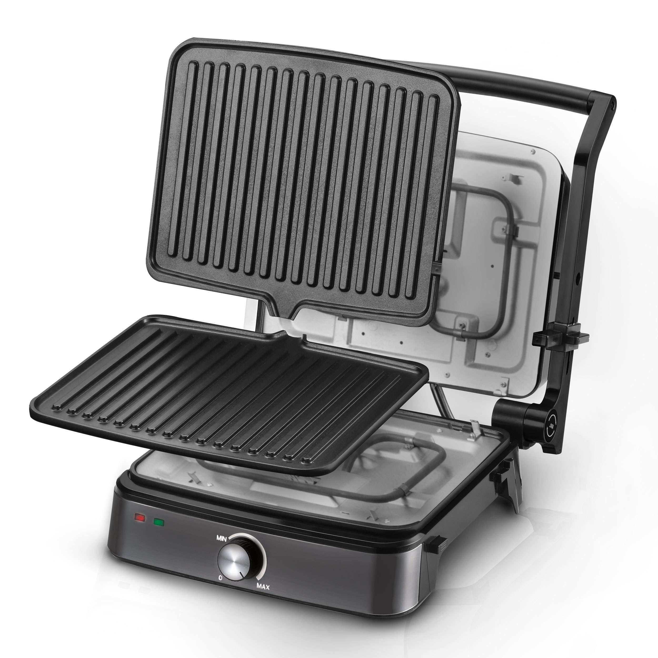 Grill, Rohnson R2316BR Frozen Grey, 2000W, placi detasabile XL 29 x 23 ...