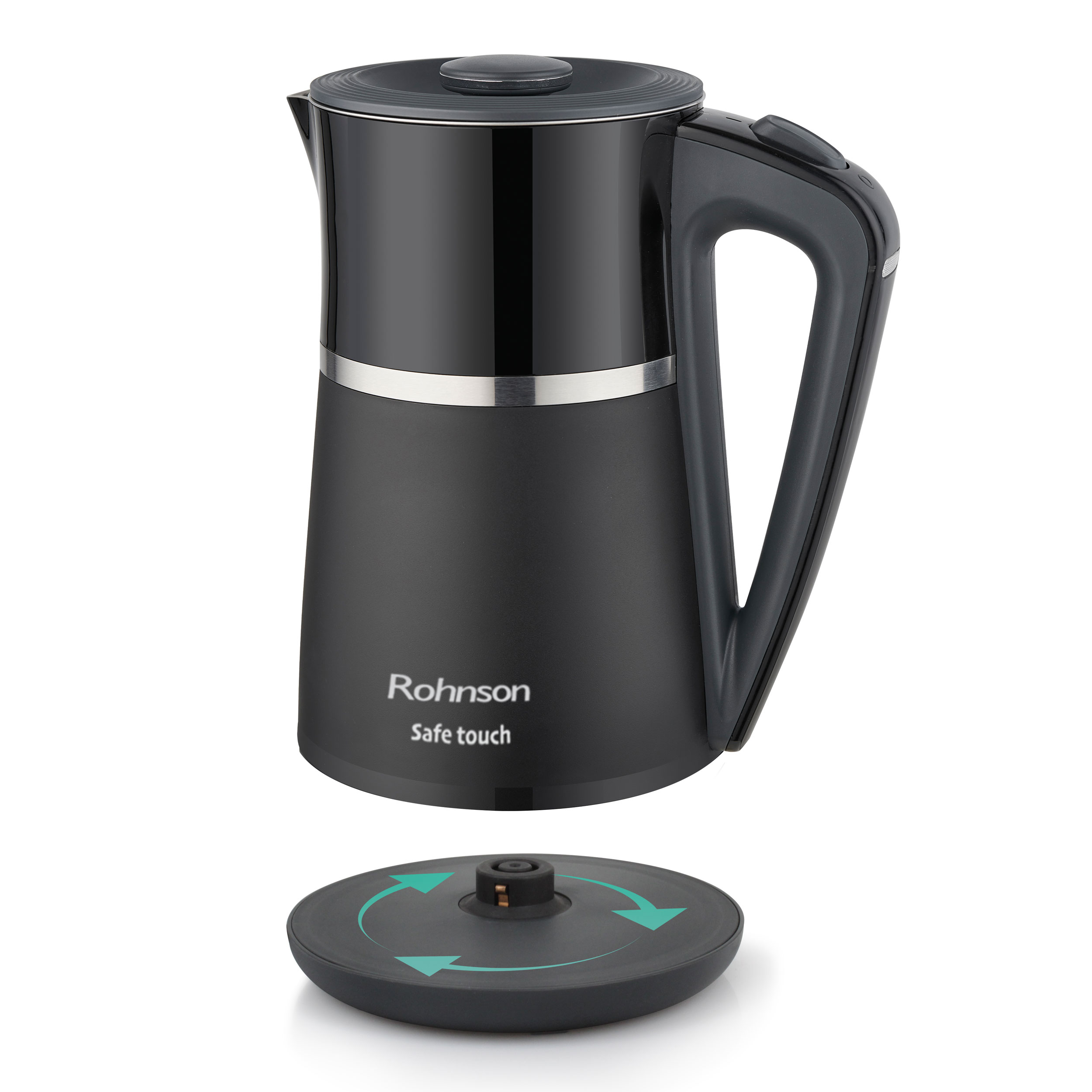 Fierbator electric Rohnson R7534 Safe Touch, 2200 W, 1,7 L, perete ...