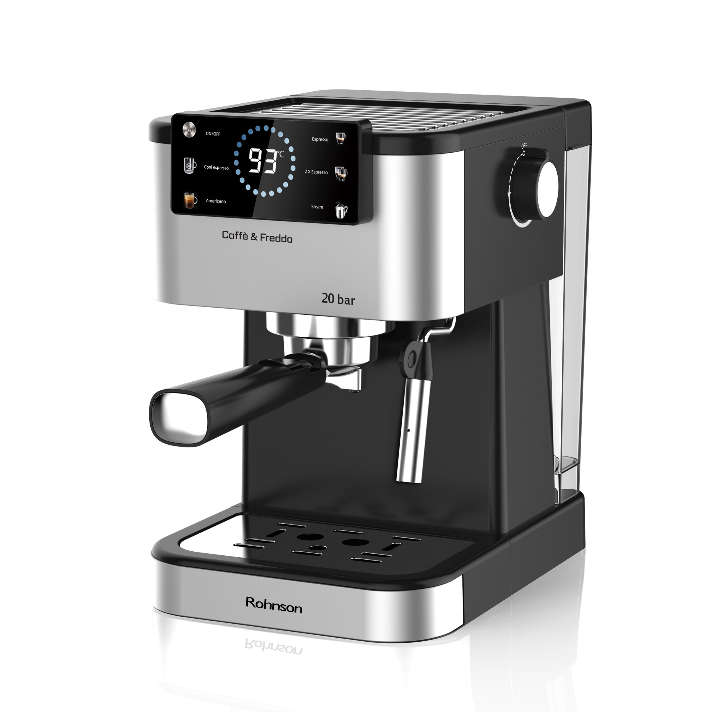 Espressor manual Rohnson R98028 Hot & Cold, 20 bari, 1350 W, 1,5 L ...