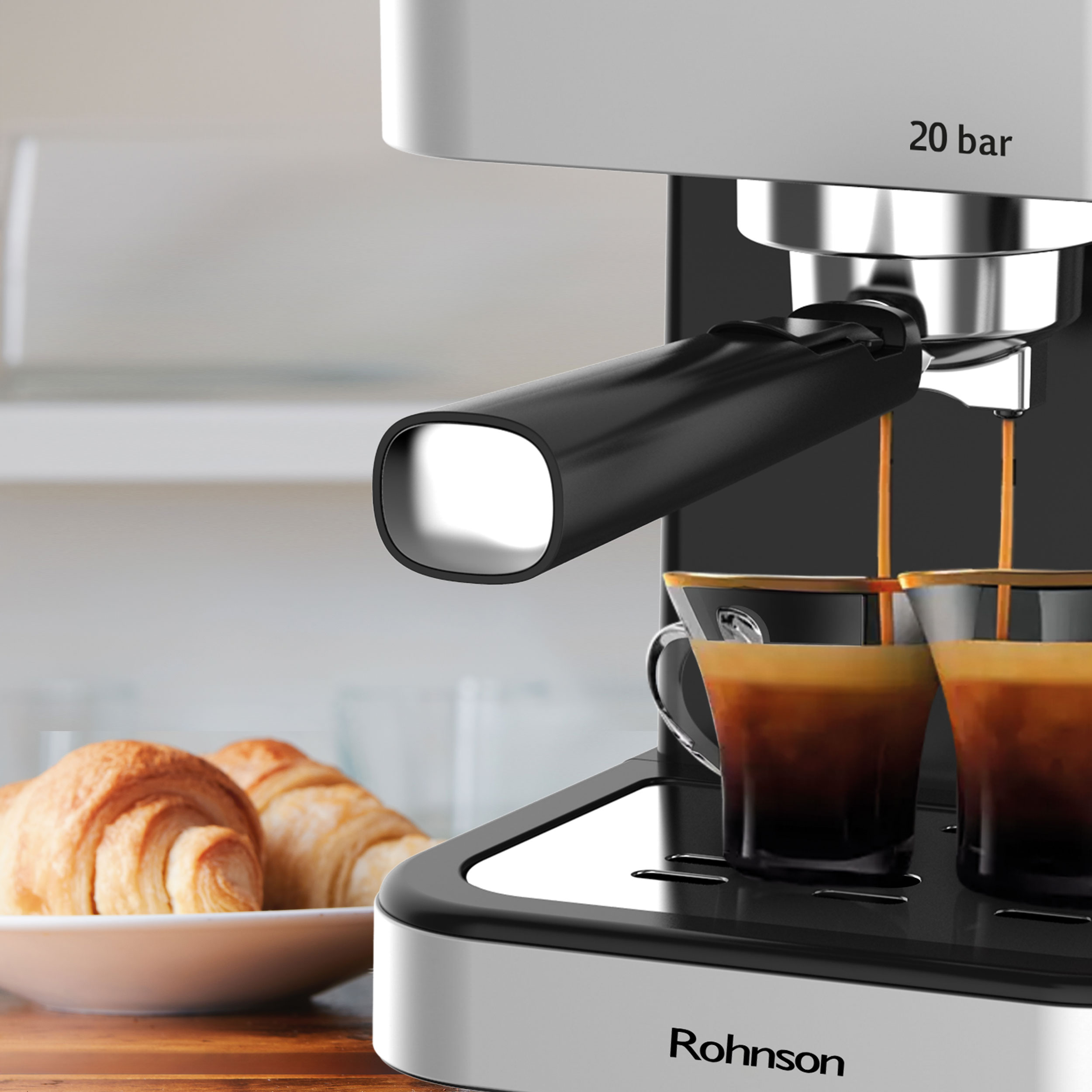 Espressor manual Rohnson R98028 Hot & Cold, 20 bari, 1350 W, 1,5 L ...